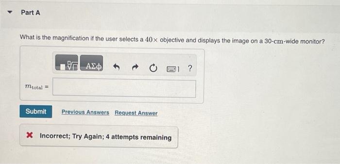 Solved The magnification of a digital microscope is mtotal | Chegg.com