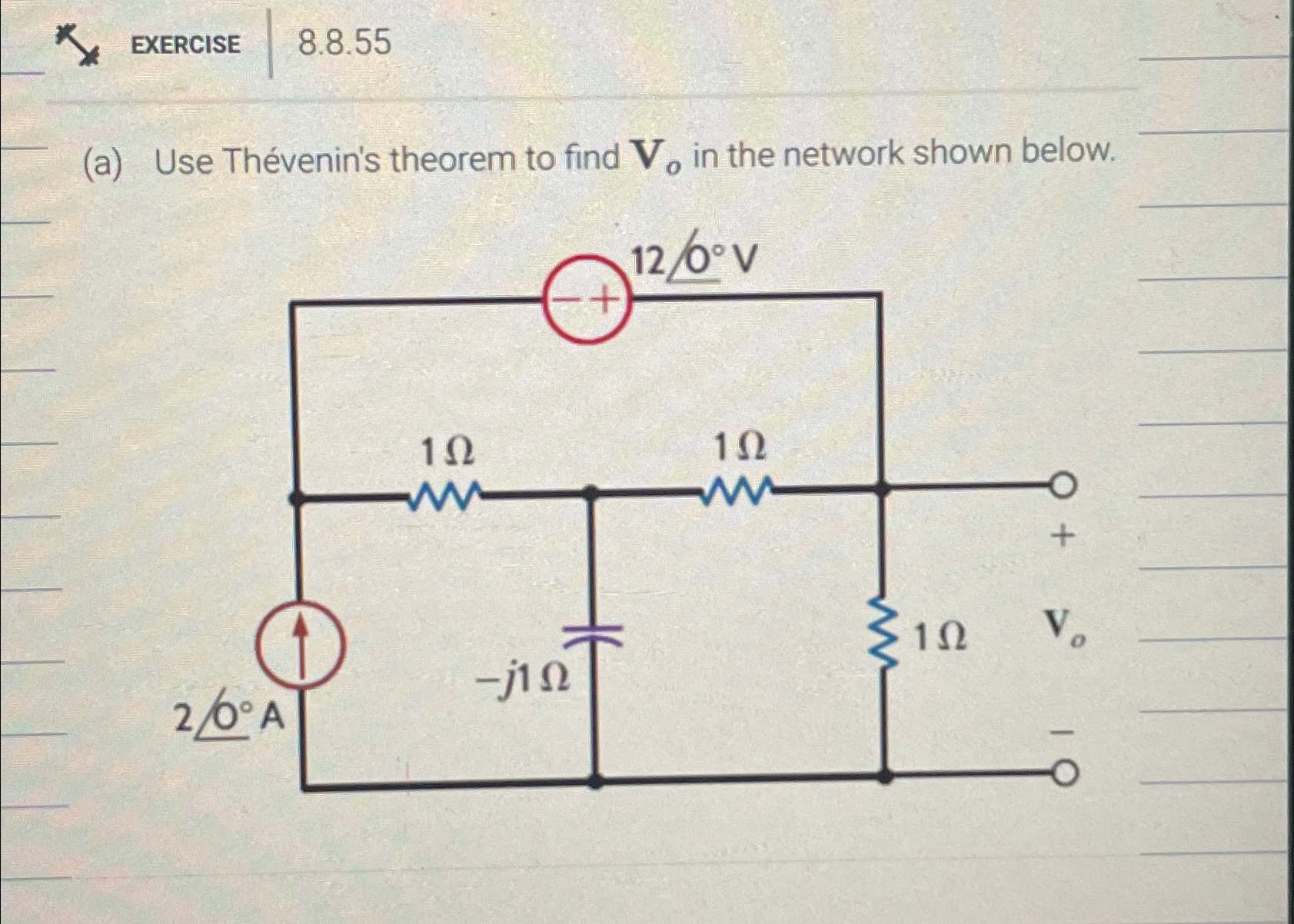 (a) ﻿Use Thévenin's theorem to find Vo ﻿in the | Chegg.com