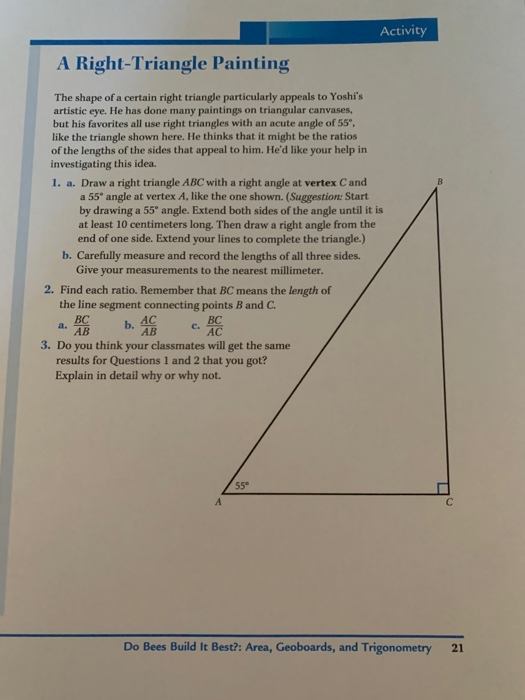 Solved Activity A Right-Triangle Painting The shape of a | Chegg.com