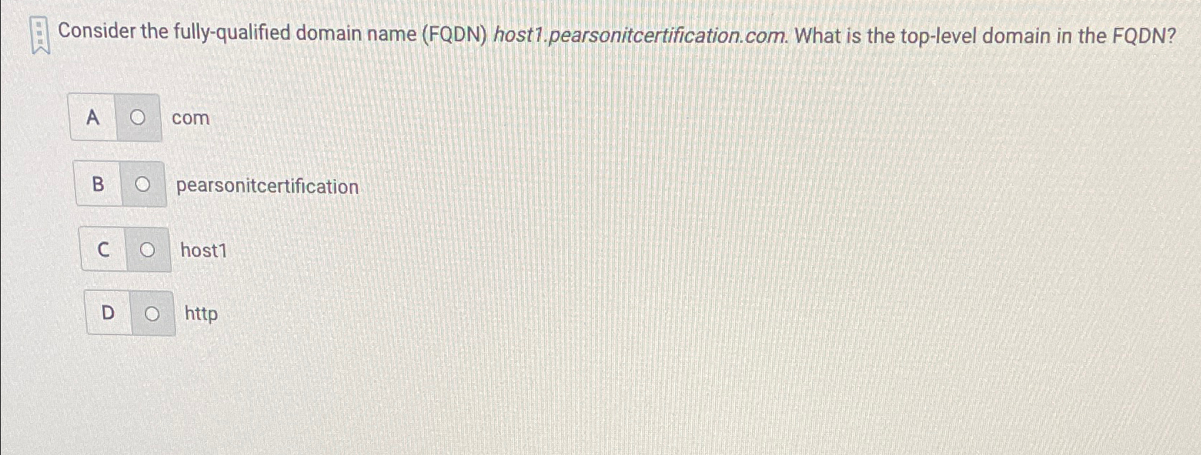 Solved Consider the fully-qualified domain name (FQDN) ﻿host | Chegg.com