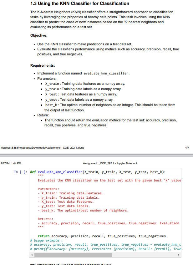 Solved 3((( ﻿Do it in python )))1.3 ﻿Using the KNN | Chegg.com