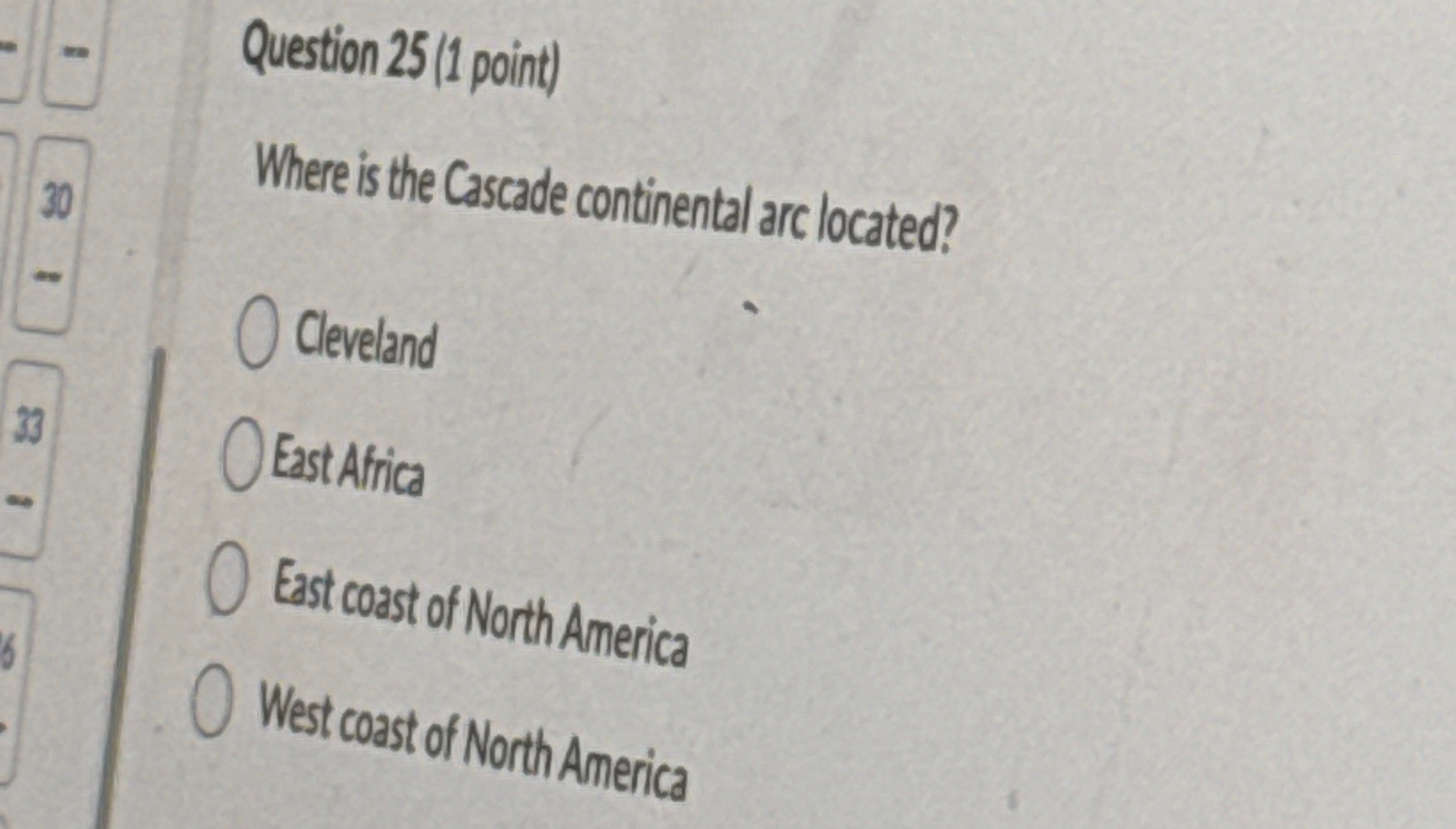 Solved Question 25 (1 ﻿point)Where is the Cascade | Chegg.com