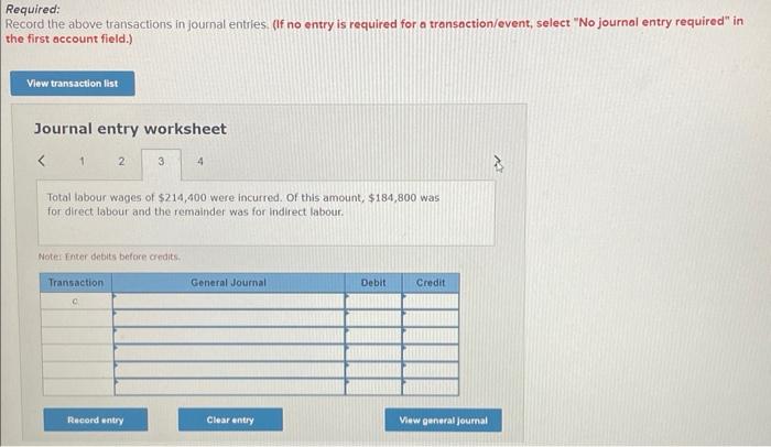 Solved Required: Record the above transactions in journal | Chegg.com