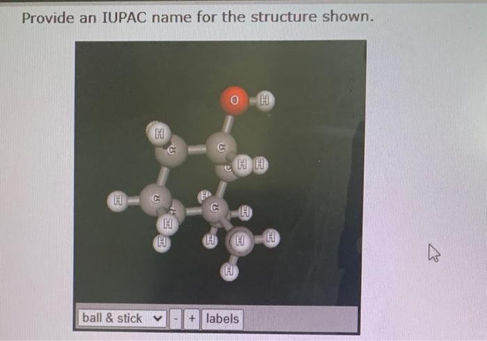 Provide an IUPAC name for the structure | Chegg.com