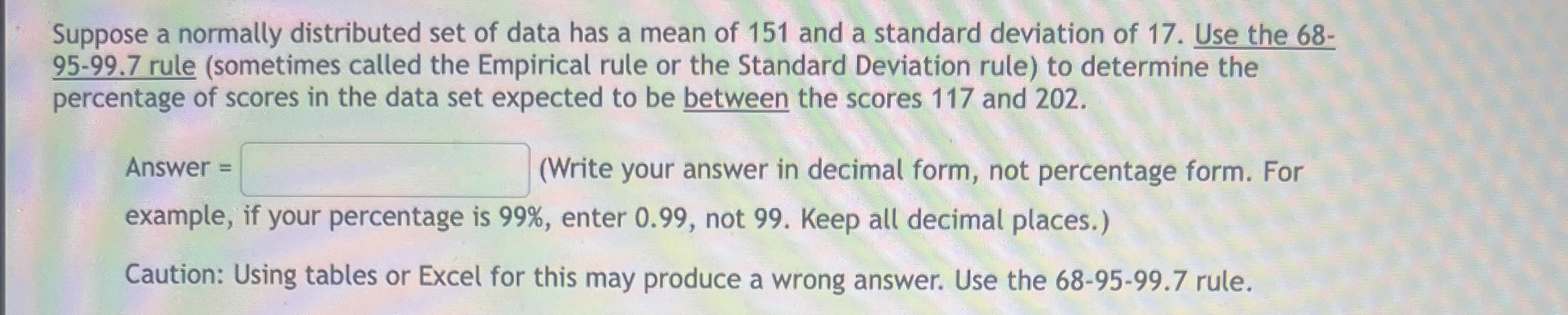 Solved Suppose a normally distributed set of data has a mean | Chegg.com
