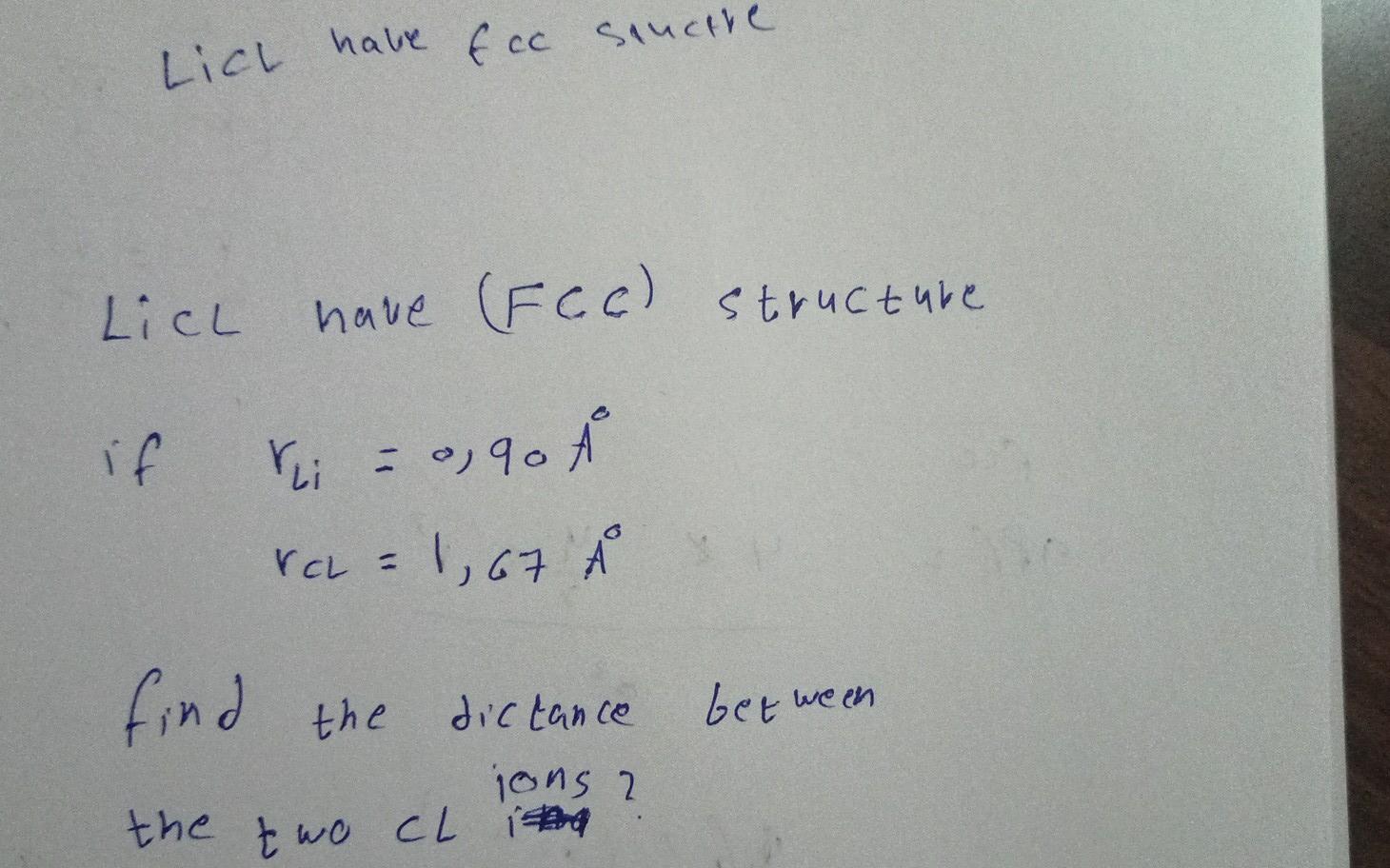Solved Lich have & cc sancthe Lich have (FCC) structure if | Chegg.com