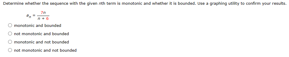 Solved Determine Whether The Sequence With The Given Nth