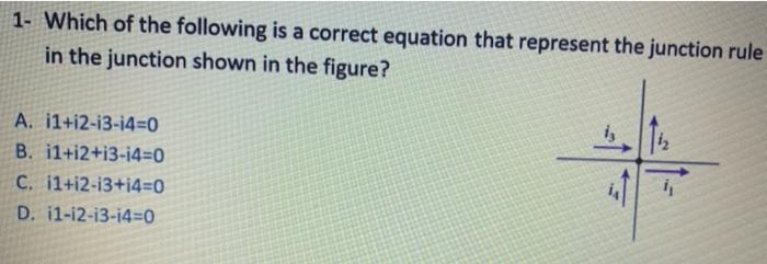 Solved 1. Which of the following is a correct equation that | Chegg.com