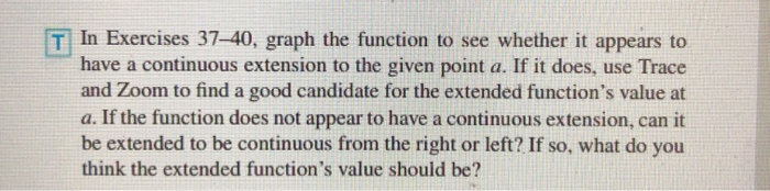 Solved T In Exercises 37-40, graph the function to see | Chegg.com