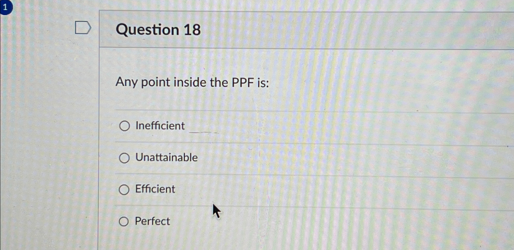 Solved Question 18Any point inside the PPF | Chegg.com