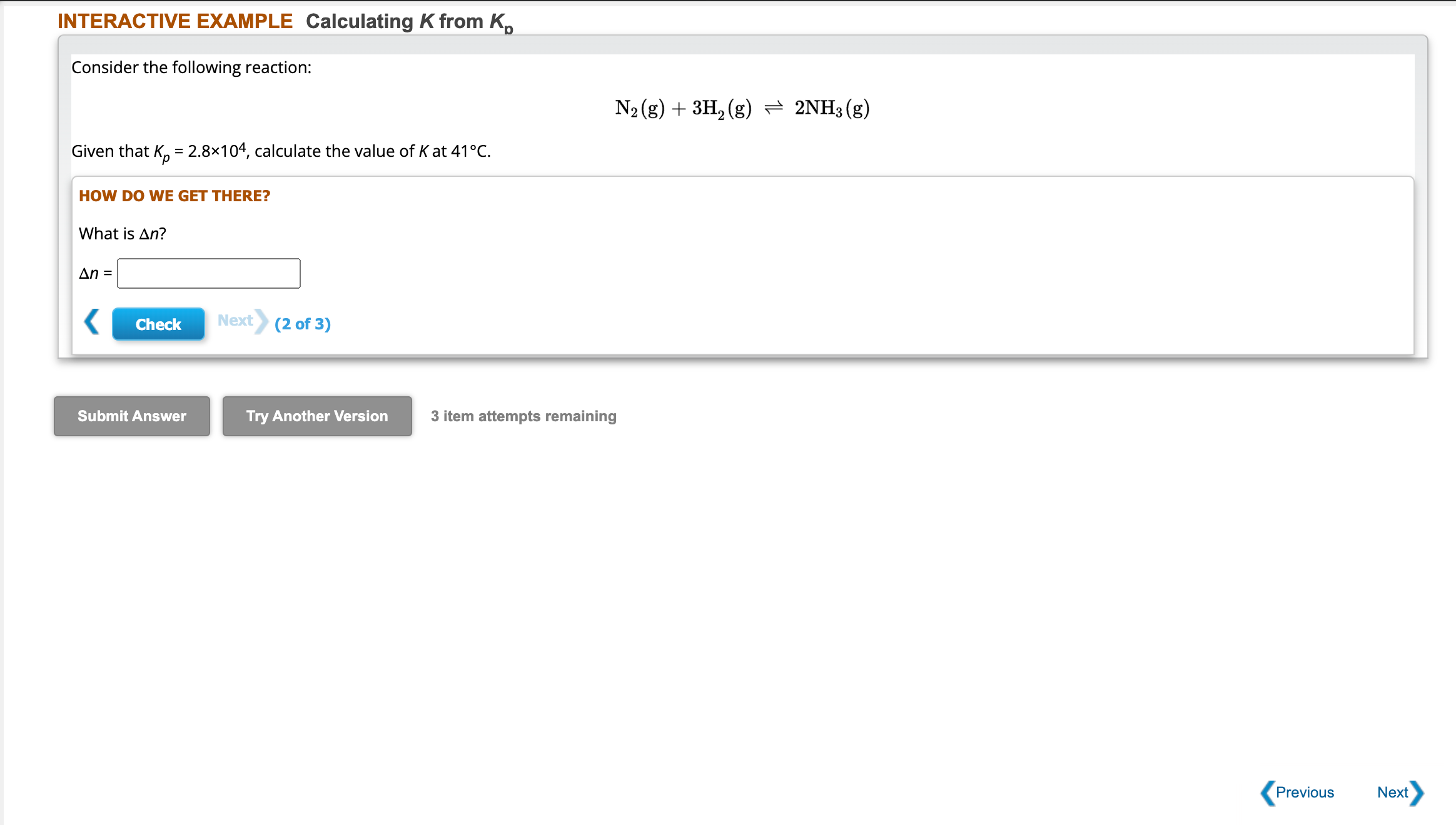 Solved INTERACTIVE EXAMPLE Calculating K ﻿from KbConsider | Chegg.com
