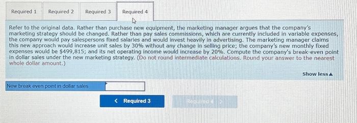 Solved Problem 5.29 (Algo) Changes in Cost Structure; | Chegg.com