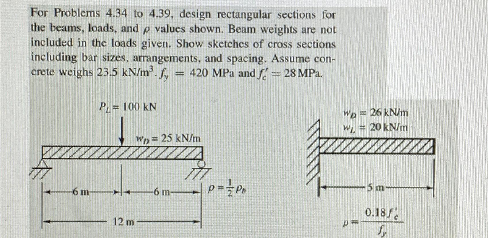 Solved For Problems 4.34 ﻿to 4.39 , ﻿design rectangular | Chegg.com