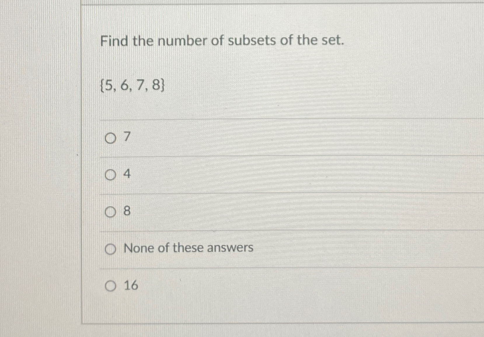 Solved Find the number of subsets of the | Chegg.com