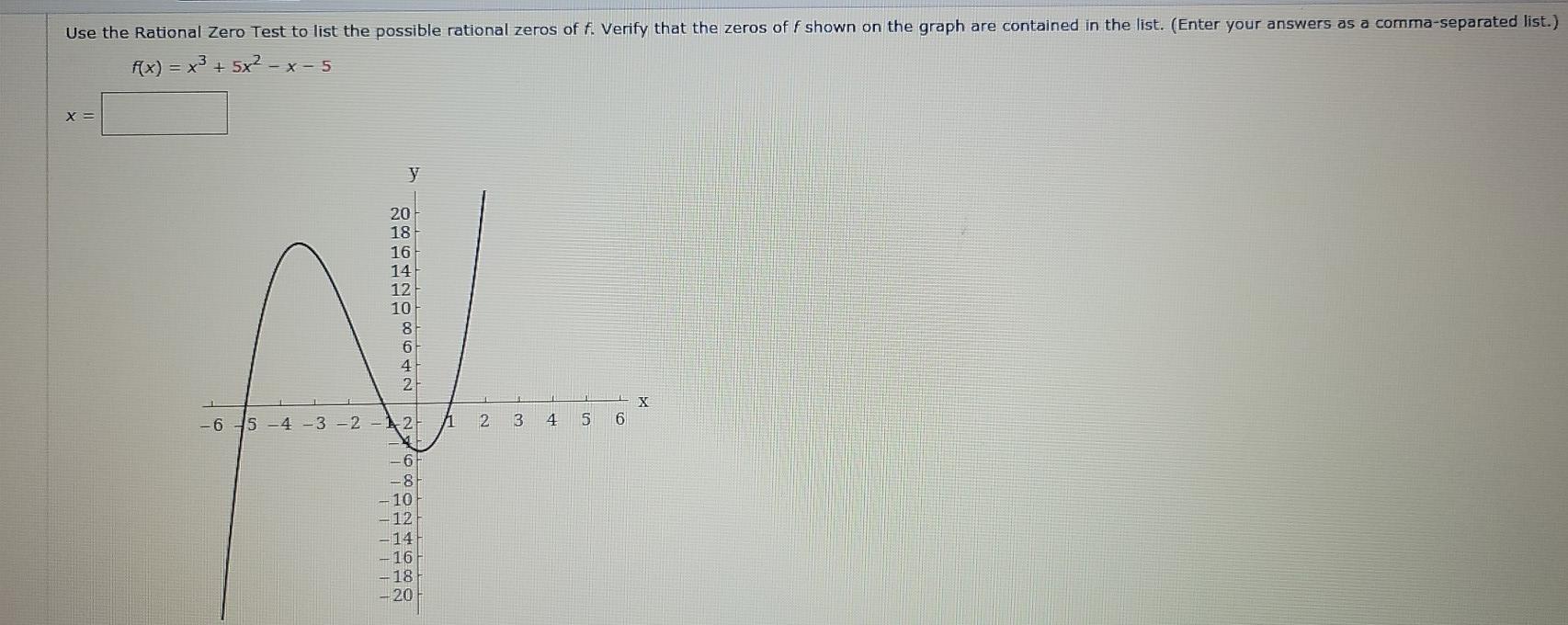 Solved Use the Rational Zero Test to list the possible | Chegg.com