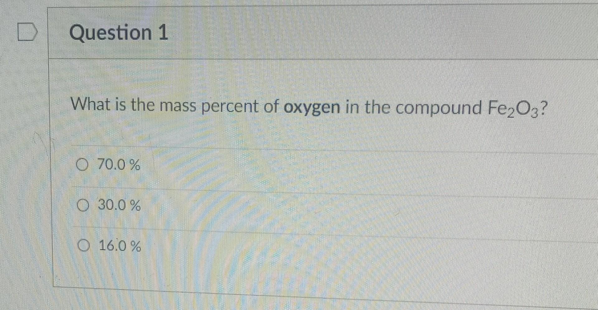 Solved What is the mass percent of oxygen in the compound | Chegg.com