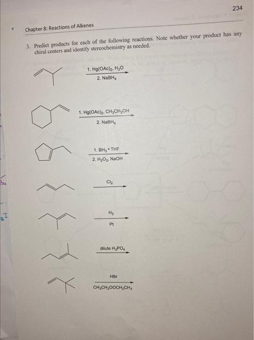 Solved 2. Predict products for each of the following | Chegg.com