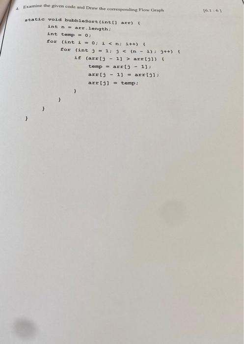 Solved 4. Examine the given eode and Draw the corresponding | Chegg.com
