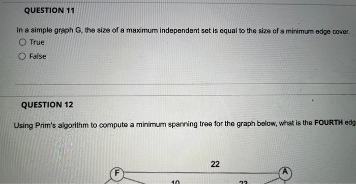Solved In a simple graph G, the size of a maximum | Chegg.com