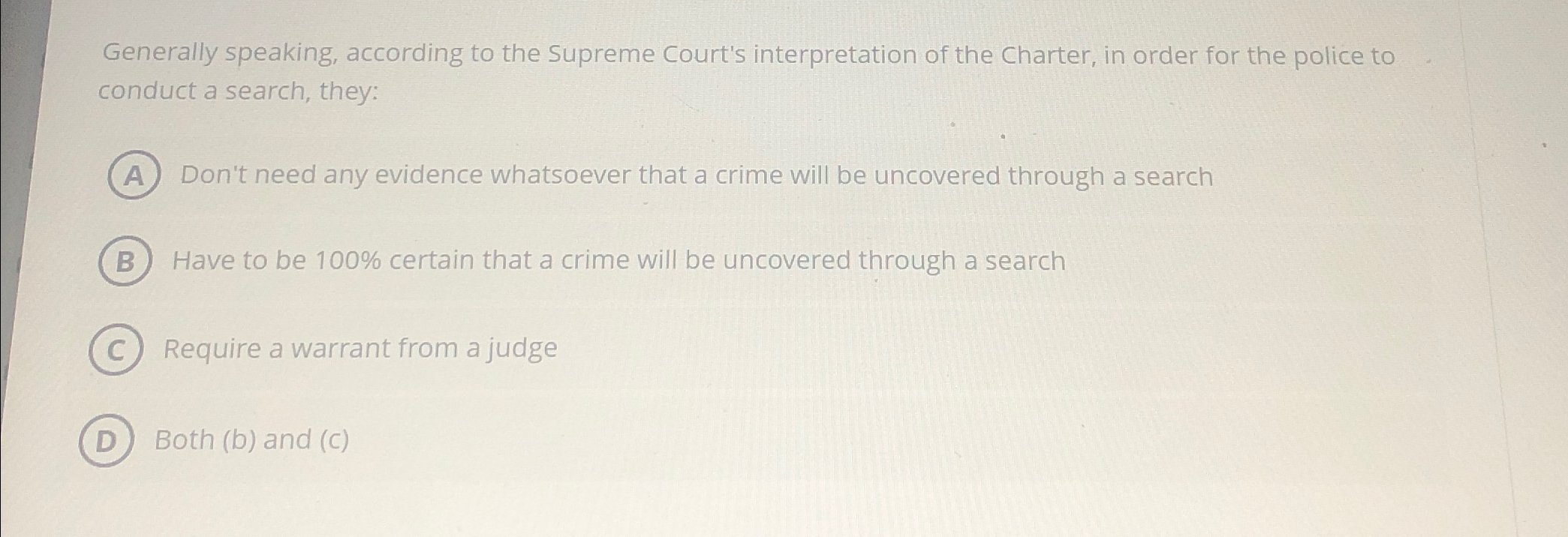 Solved Generally speaking, according to the Supreme Court's | Chegg.com