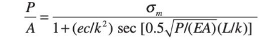 Solved In structural engineering, the secant formula defines | Chegg.com