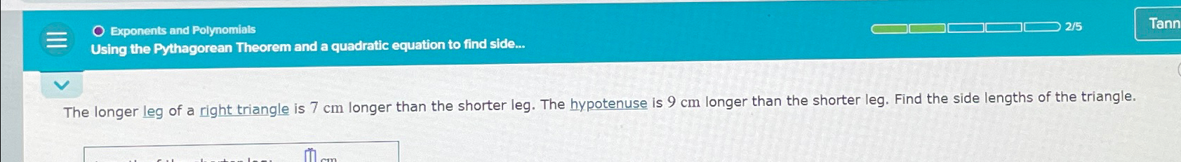 Solved Exponents and Polynomials25Using the Pythagorean | Chegg.com