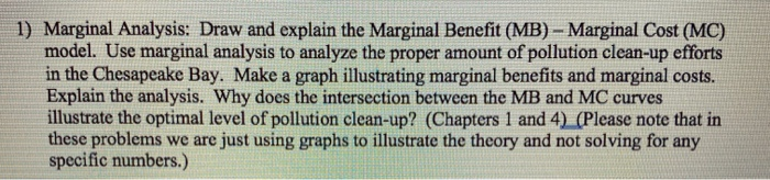 Solved 1) Marginal Analysis: Draw and explain the Marginal | Chegg.com
