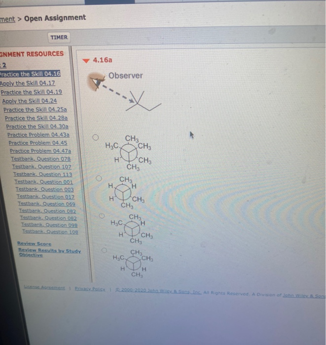 Solved ment > Open Assignment TIMER 4.16a Observer GNMENT | Chegg.com