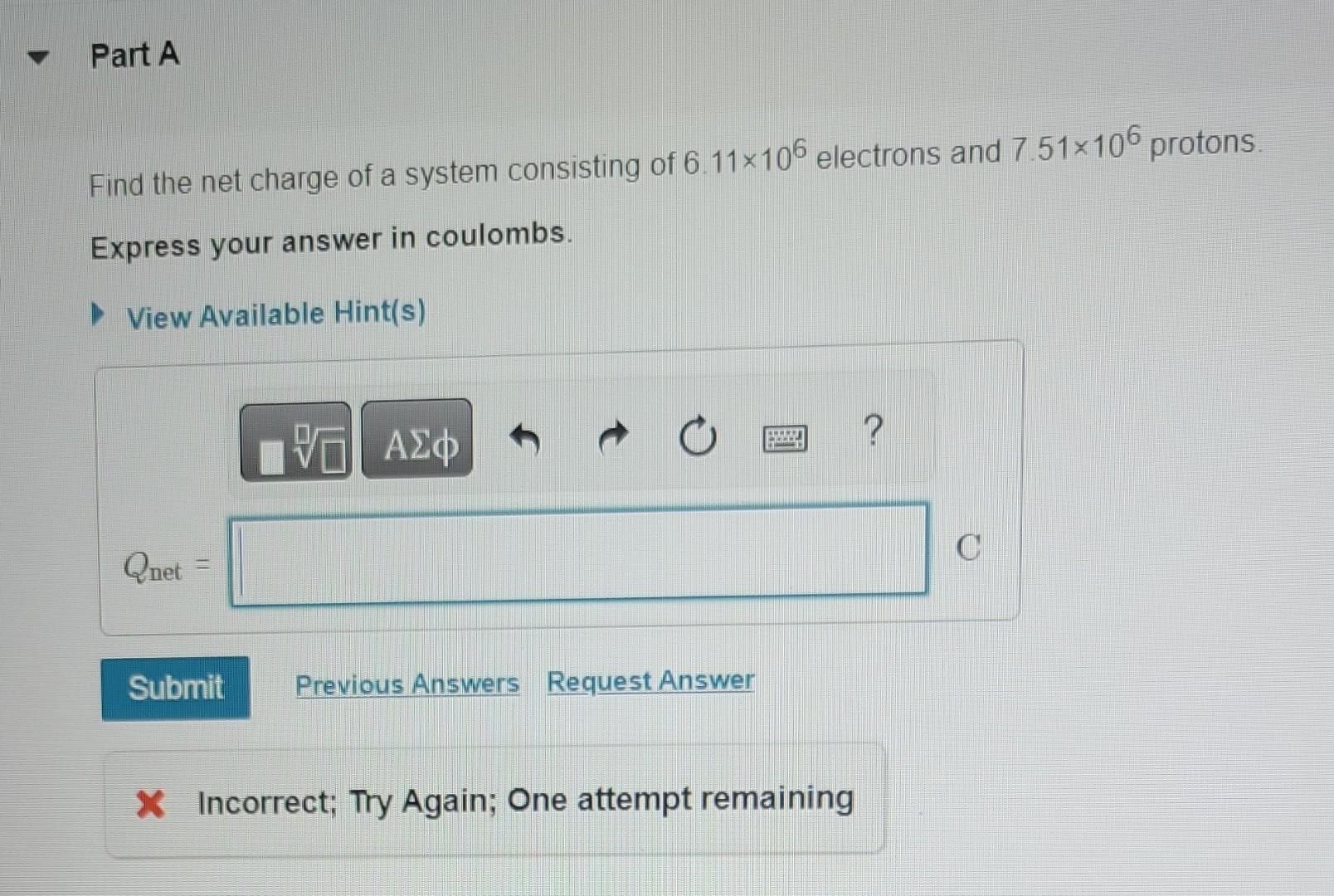 Solved Find the net charge of a system consisting of | Chegg.com