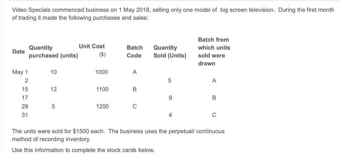 Solved 1. If the Identified Cost method is used, calculate | Chegg.com