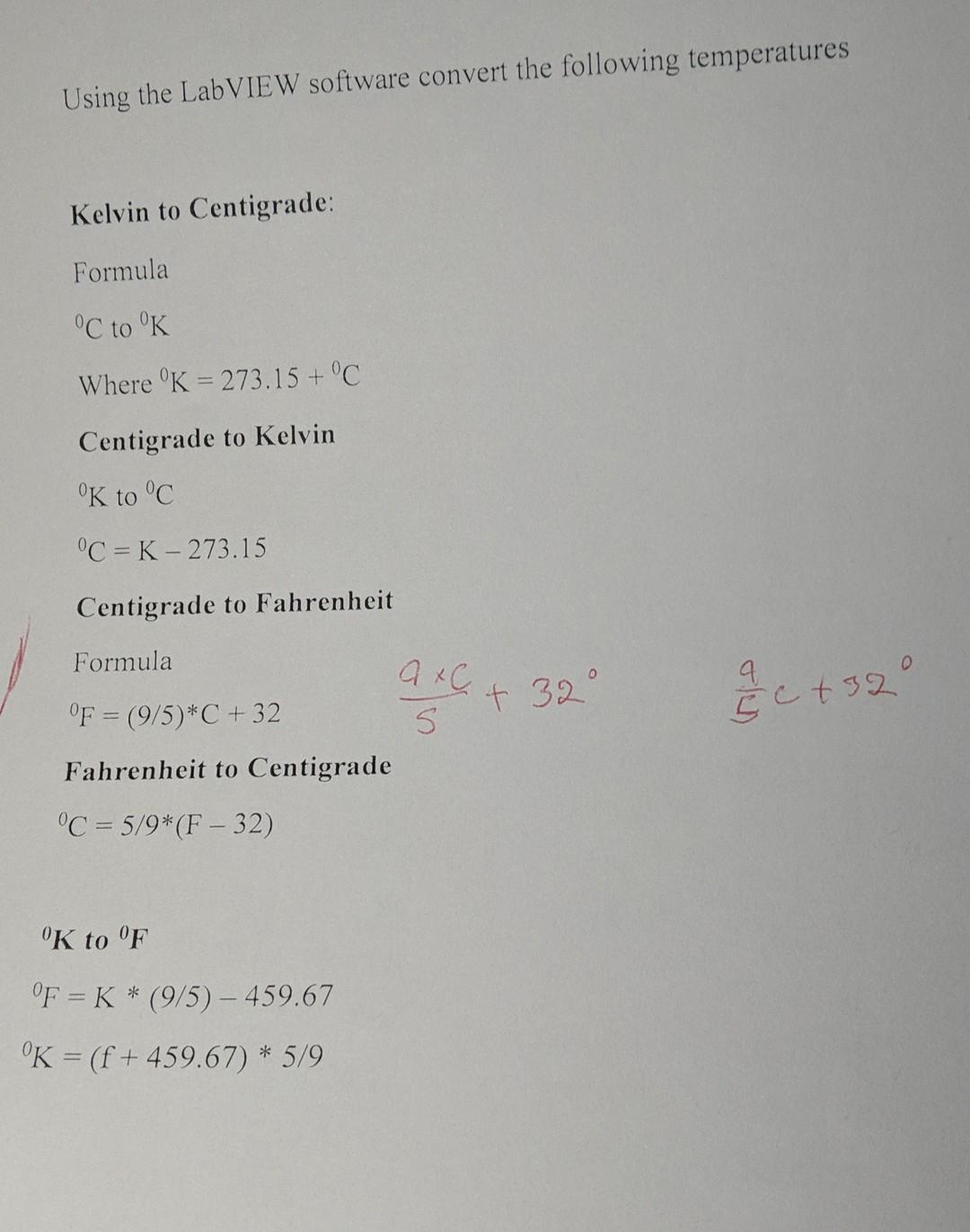 Solved Using the LabVIEW software convert the following | Chegg.com