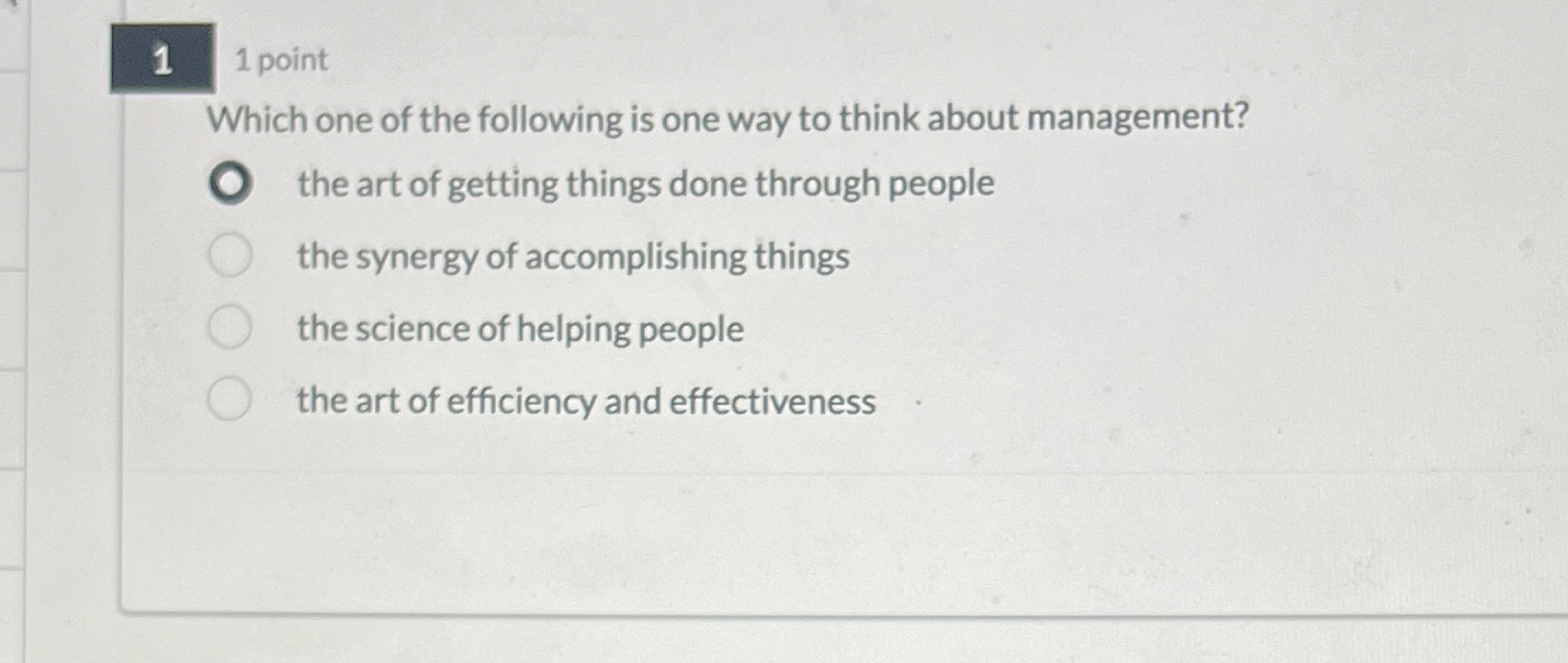 Solved 1 1 ﻿pointWhich one of the following is one way to | Chegg.com