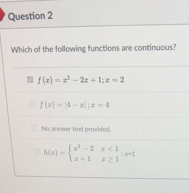 Solved Question 2Which of the following functions are | Chegg.com