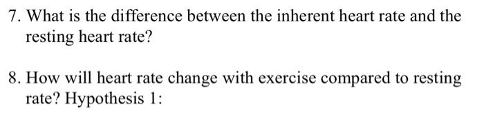 Solved 7. What is the difference between the inherent heart | Chegg.com