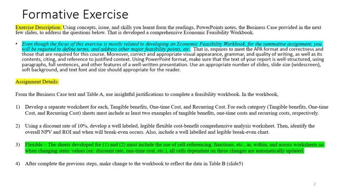 Solved Formative Exercise Exercise Description: Using | Chegg.com
