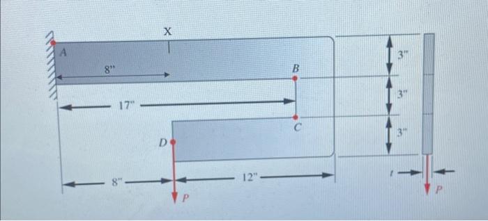 Solved Problem 3. (10 points) Figure shows a bracket | Chegg.com