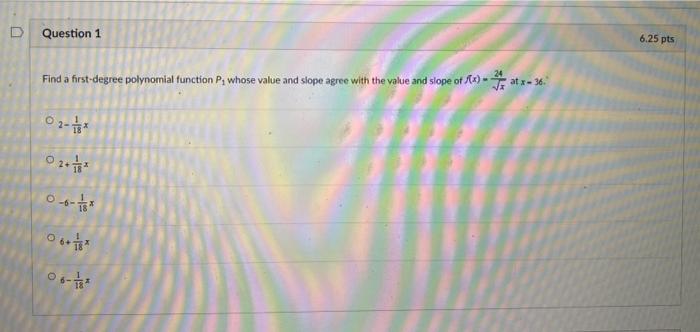 Solved Find a first-degree polynomial function P1 whose | Chegg.com