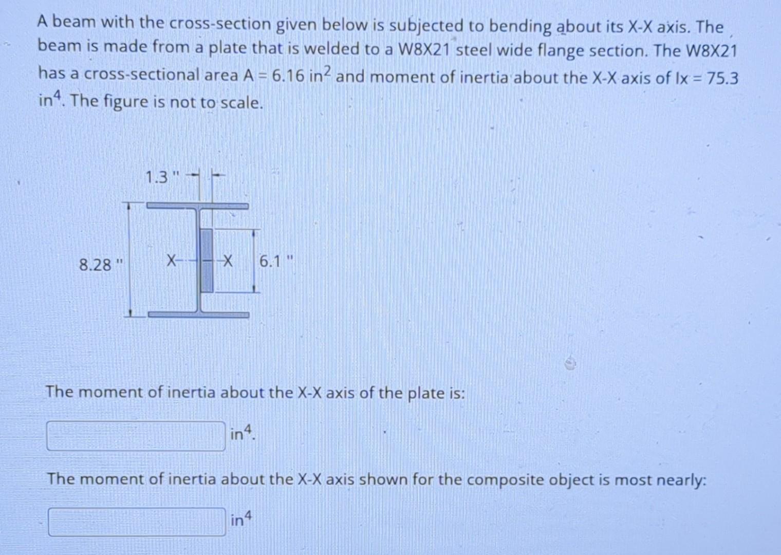 Solved A beam with the cross-section given below is | Chegg.com
