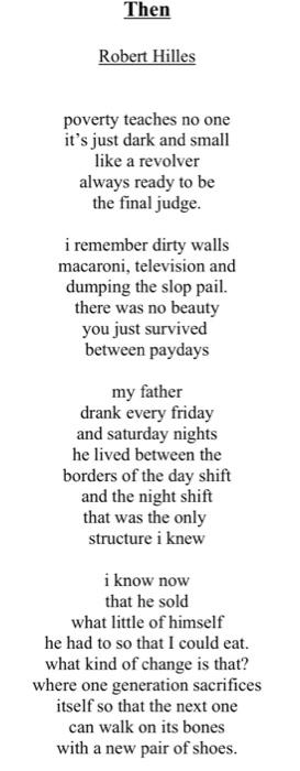 Solved Then Robert Hilles poverty teaches no one it's just | Chegg.com