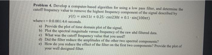 Solved Problem 4. Develop a computer-based algorithm for | Chegg.com