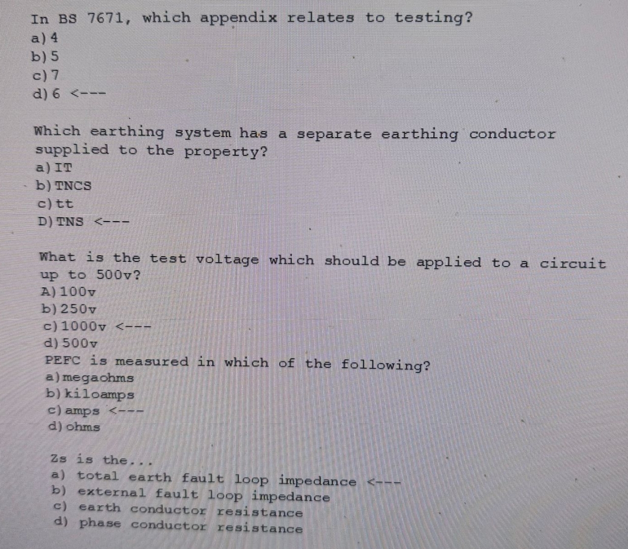 Solved In BS 7671, ﻿which appendix relates to | Chegg.com