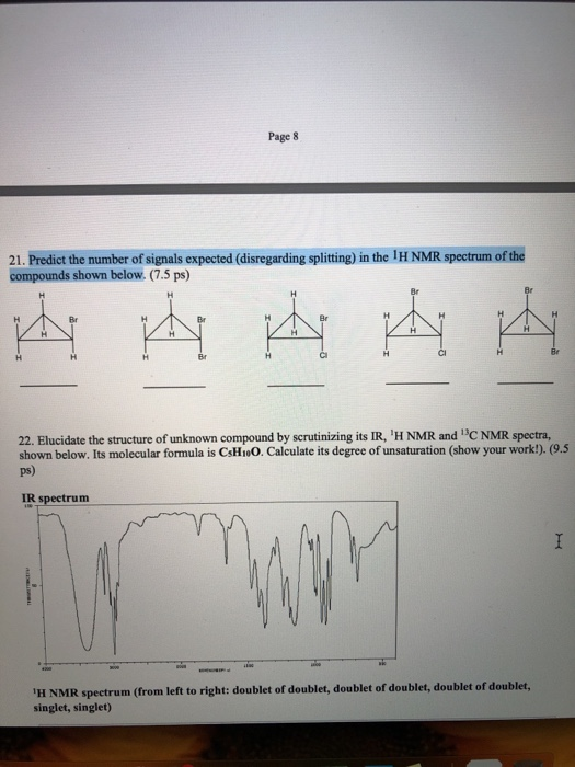 Solved Page 8 21. Predict the number of signals expected | Chegg.com