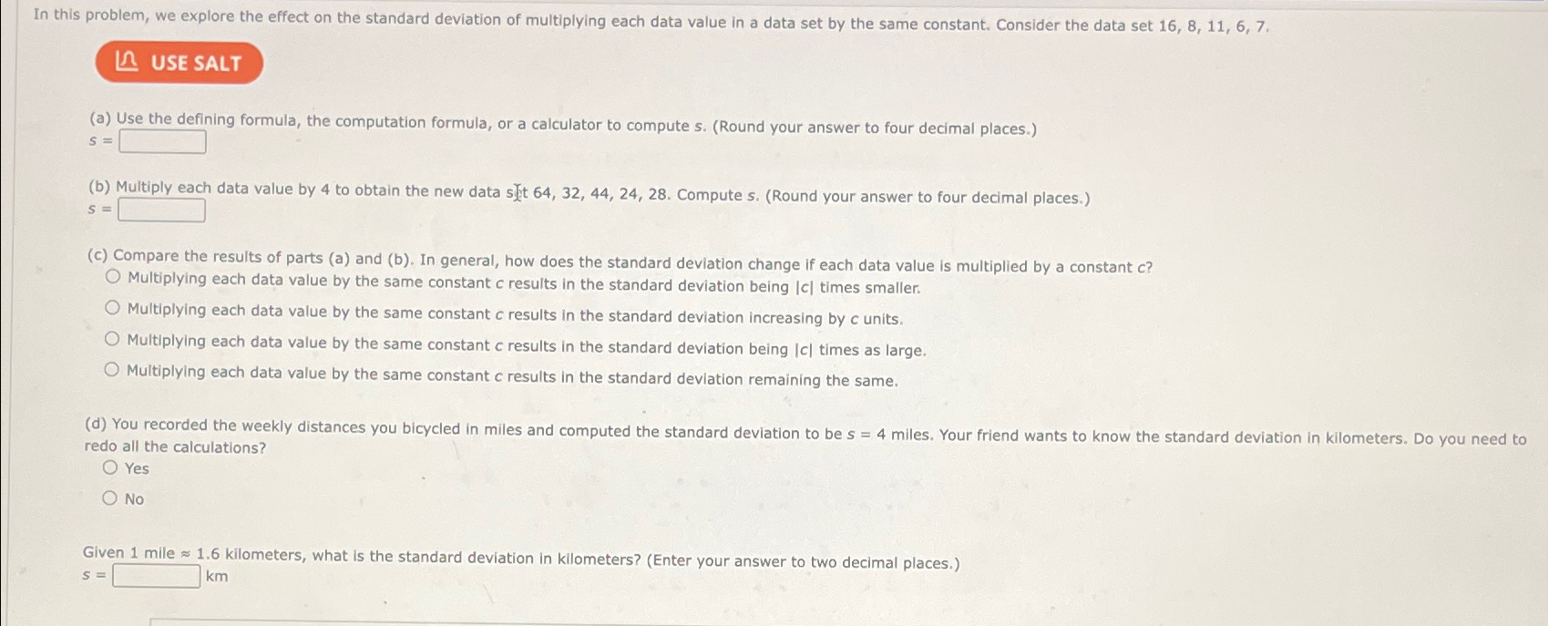 Solved In this problem, we explore the effect on the | Chegg.com