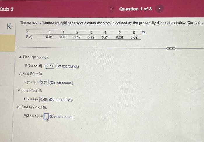 Solved The number of computers sold per day at a computer | Chegg.com