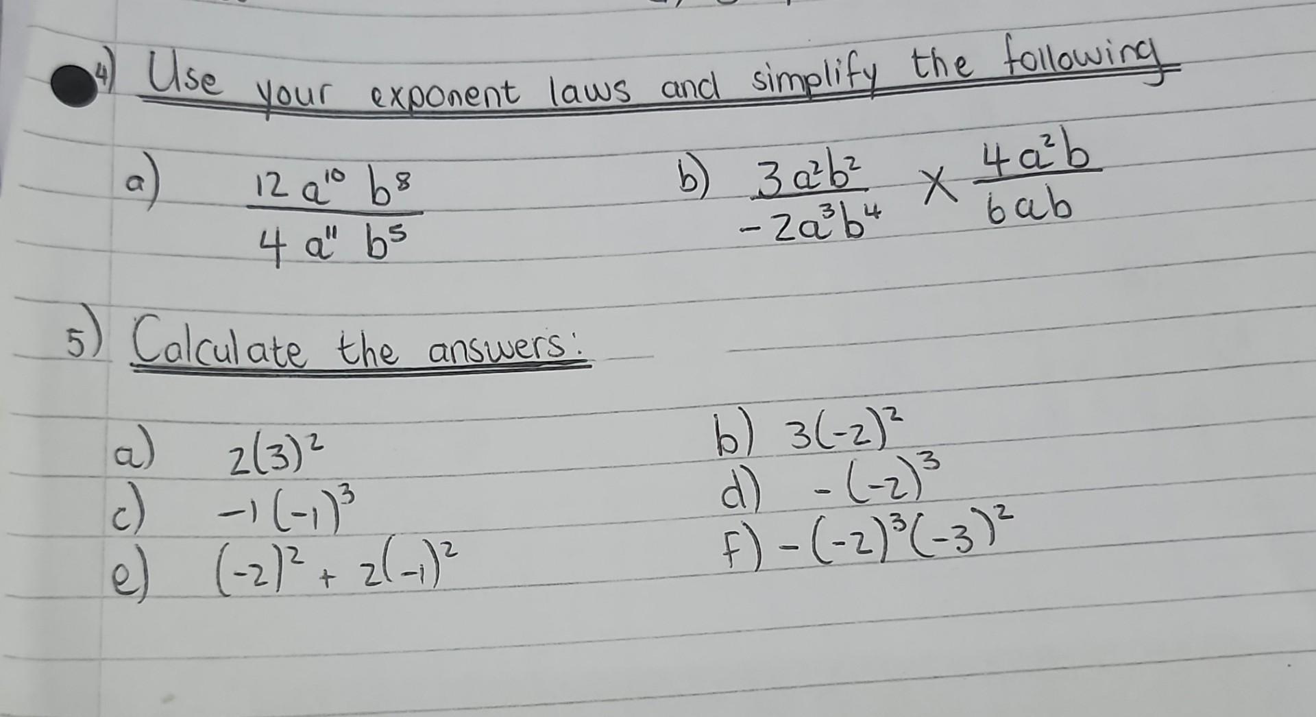 Solved Use Your Exponent Laws And Simplify The Following A Chegg solved-use-your-exponent-laws-and-simplify-the-following-a-chegg