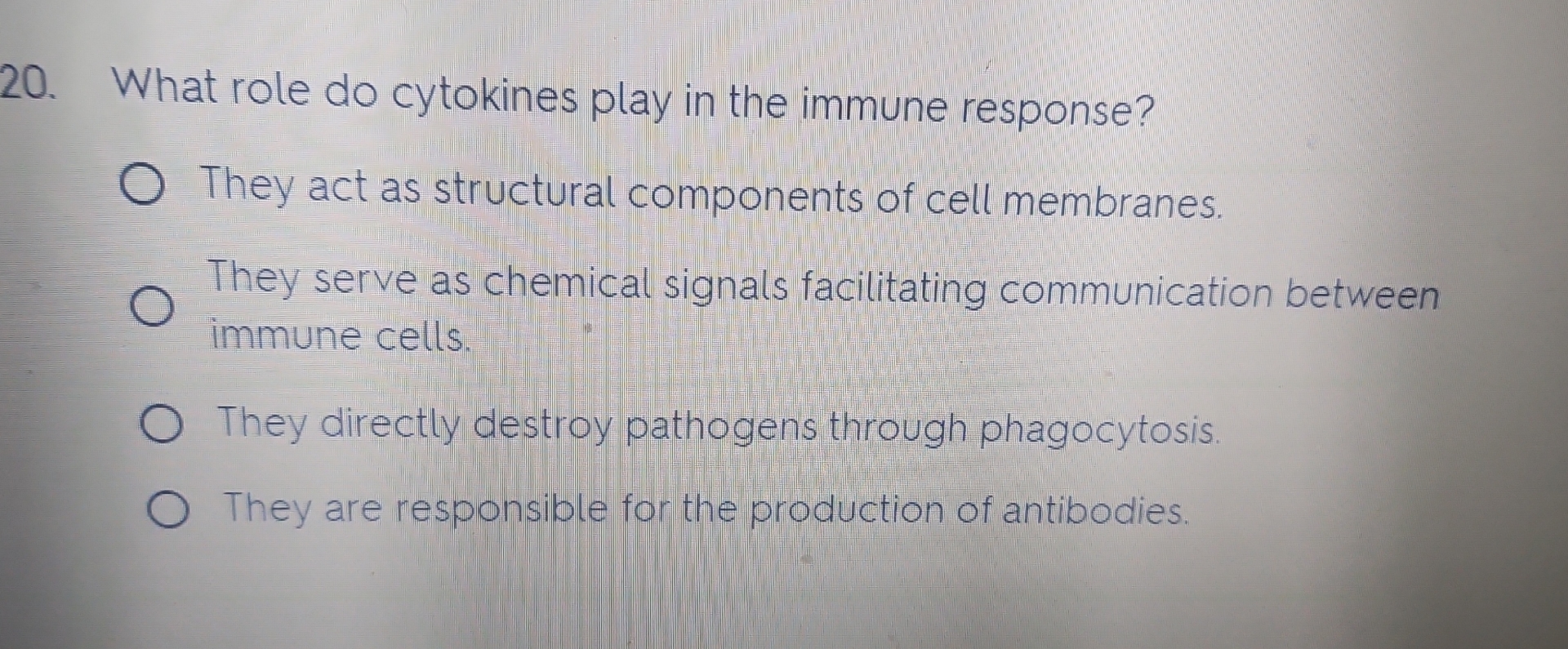 Solved What Role Do Cytokines Play In The Immune