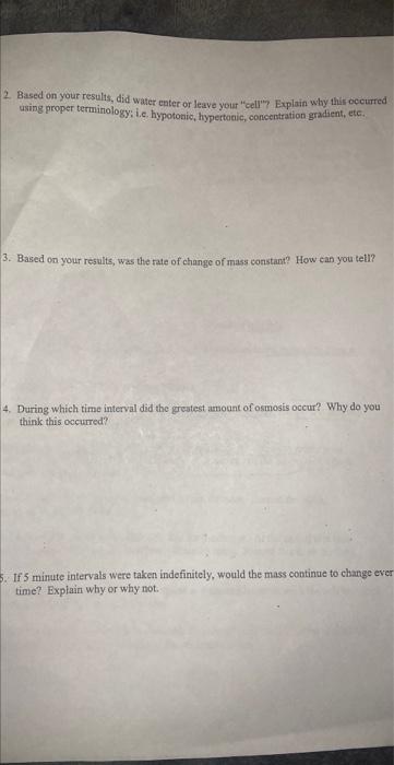 Solved the charts was the conclusion on the experiment and | Chegg.com