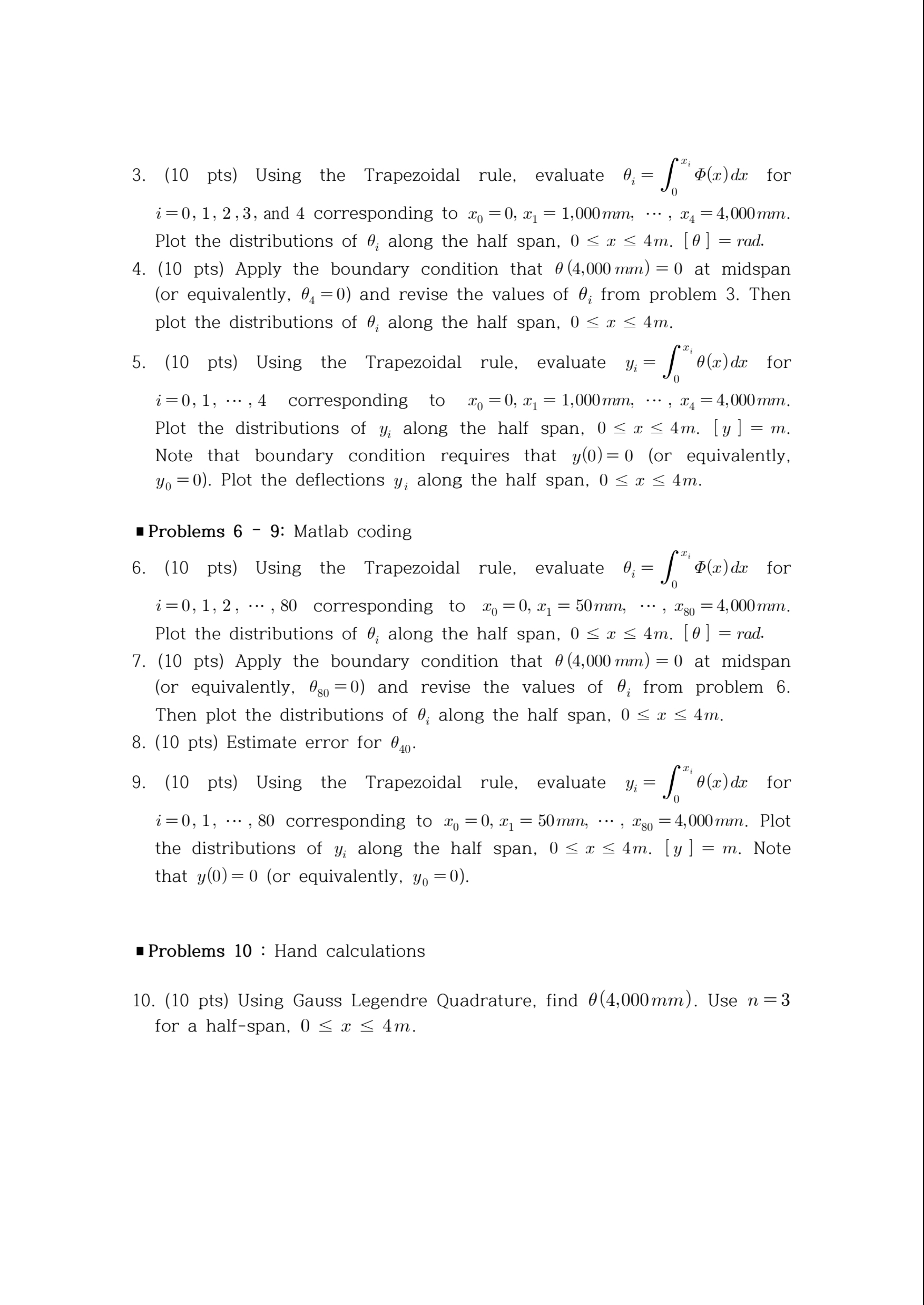 Solved (10 ﻿pts) ﻿Using the Trapezoidal rule, evaluate | Chegg.com