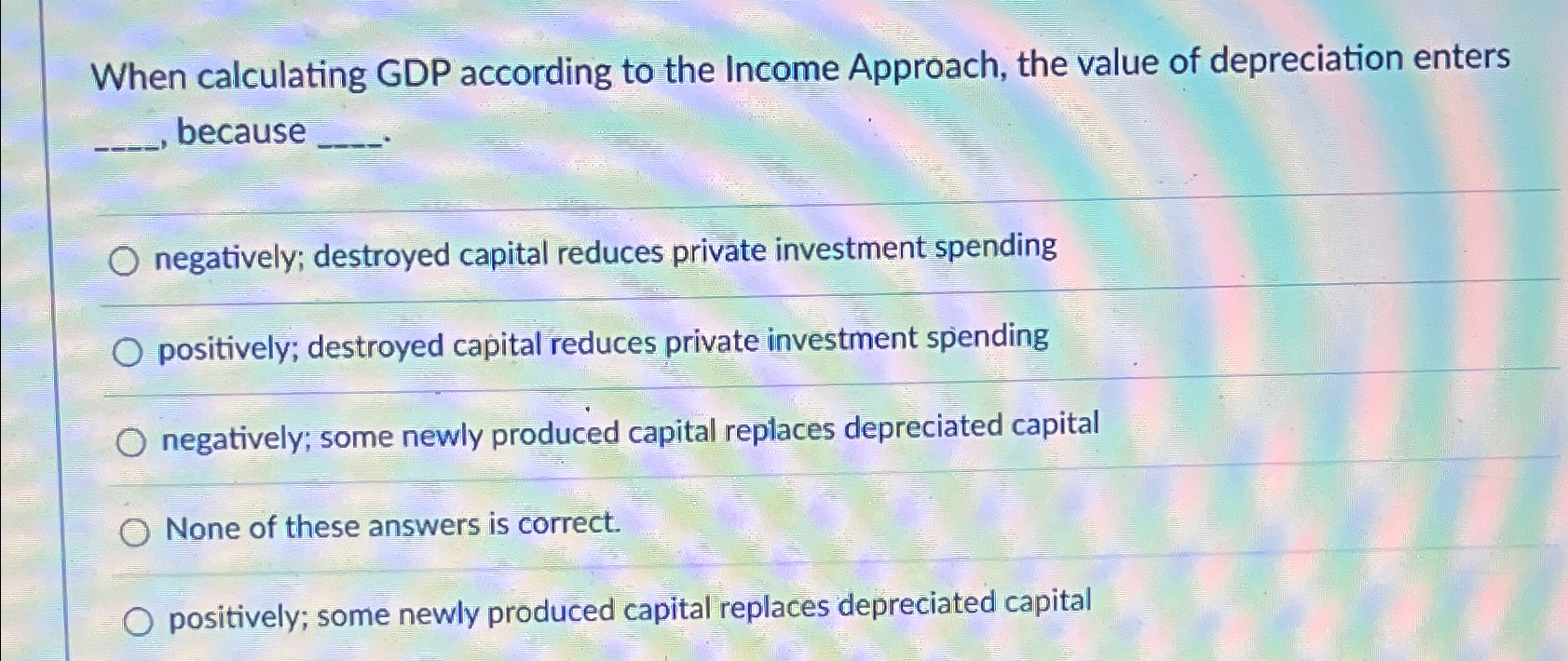 Solved When calculating GDP according to the Income | Chegg.com
