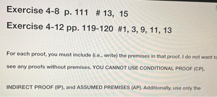 Solved Prove valid using the eighteen valid argument forms. | Chegg.com